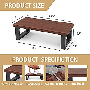 WESTREE Monitor Stand Riser, Desktop Computer Monitor Stand, Multi-Purpose Desk Storage Organizer Shelf for Laptop Computer PC
