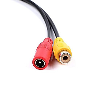 AN81 - RULGS 1PC Car Backup Reverse Camera 4-Pin Male to CVBS RCA Female Connector Signal Power Adapter Wire Harness