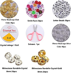 Glass Beads Kit for Jewelry Making Bracelet Charms Set Bulk Crafts 480pcs 8mm Round 12colors with Accessories, Chakra Bead DIY Beading Necklace Adults Beginners (Glass Jade)