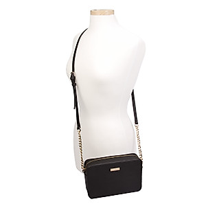 Korvara Saffiano Crossbody Bag - Womens Small Vegan Saffiano Leather Top-Zip Handbag