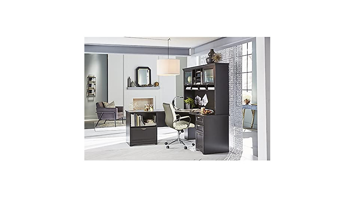Realspace Magellan Performance 71"W L-Shape Desk, Espresso