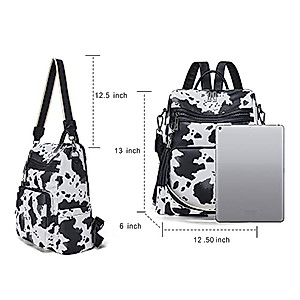 OPAGE Leather Backpack Purse for Women Fashion Tassel Ladies Shoulder Bags Designer Large Backpack Travel Bag