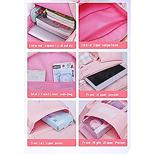 FMCEUEX Kawaii Backpack For Boys Girls,Unicorn Rainbow School Backpacks,With Compartments Applicable to Laptop Bag Travel Bag,Blue Medium 16.5in