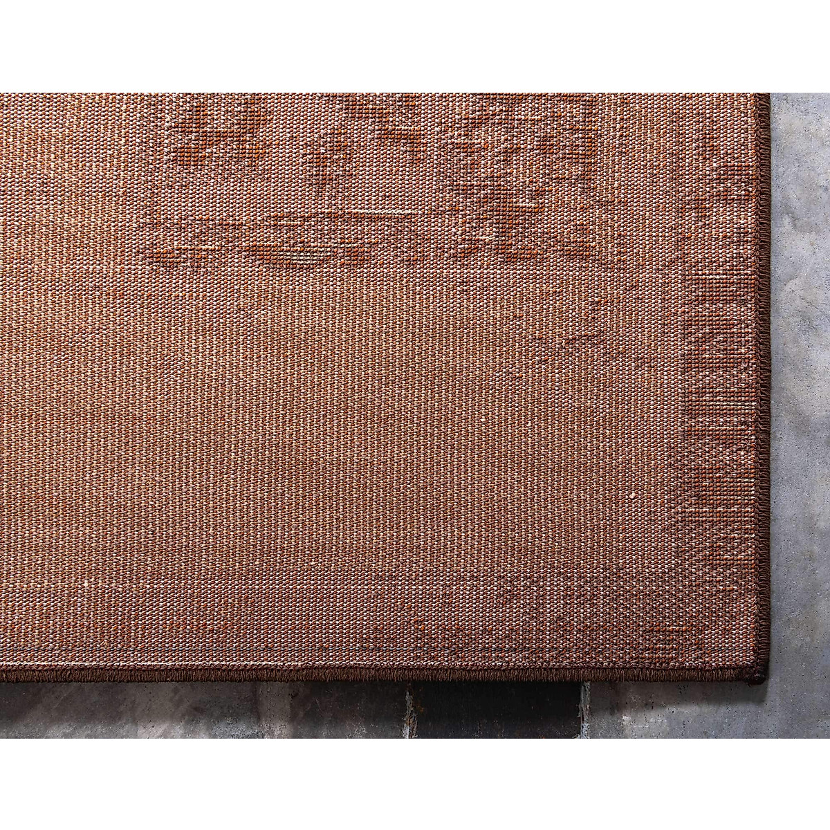 Unique Loom Autumn Collection Modern Contemporary Casual Abstract Area Rug (Brown/ Beige Solid, 9 x 12 ft Rectangular)