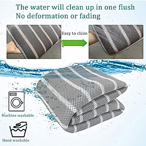 REEZEIVI Breathable Dog Crate mat with Anti-Slip Bottom,3D air mesh Pet Crate pad,Non-stuffy Dog Sleeping mat Bed,pet mat, Machine Washable Pet Mat for Dog Sleeping (30X19, Sliver Grey Mat)