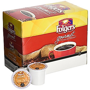 Folgers Gourmet Selections K-Cup Single Cup for Keurig Brewers, Caramel Drizzle, 24 Count