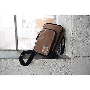 Carhartt Zip, Durable, Adjustable Crossbody Bag with Zipper Closure, Brown, One Size