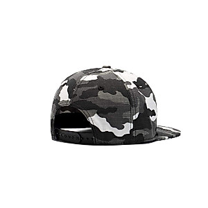 Gogobear Unisex USA Army Camouflage Flat Brim Snapback Hats Water-Resistant Baseball Cap with Adjustable