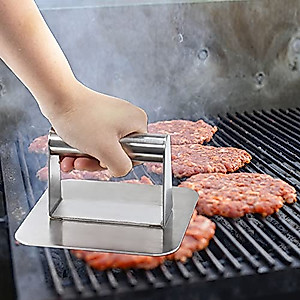 AOKLANT Stainless Steel Hamburger Press, Grill Press. Suitable for Grills, bakeware and Pans. No Rust, Easy to Clean