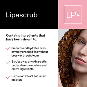 facetheory Lipascrub LP2 - Organic Lip Scrub and Lip Exfoliator, Moisturize and Exfoliate, Made With Natural Ingredients, Lip Scrub For Dark Lips, Vegan & Cruelty-Free, Made in UK | 0.5 fl oz