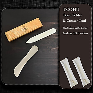 Ecohu Bone Folder & Creaser Tool - 2PCS - Scoring, Folding for Origami, Paper Crafts, Bookbinding, Leather Crafts and Card Making & Folding Paper