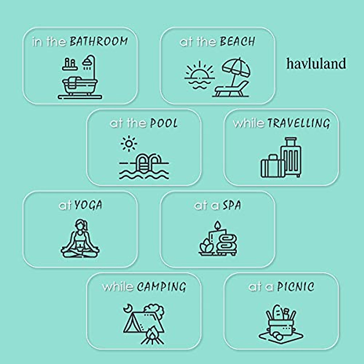 HAVLULAND Beach Towels,100% Turkish Cotton, Oversized 39x71 in, Sand Free Beach Towel, Large Turkish Towels for Beach, Pool, Bath, Cruise, Yoga, Gym, Travel Blanket - Pack of 6