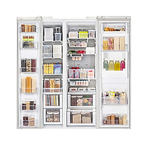 Silicook Clear Plastic Jar, Set of 3-40oz, Round Shaped, Transparent, Food Storage Container, Kitchen & Household Organization for Dry goods, Noodles, Spices and More