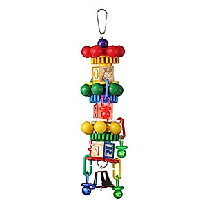 Super Bird Creations SB676 Spin Tower Bird Toy, Large Bird Size, 13" x 3" x 3"
