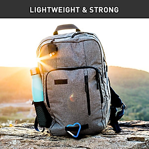 ABCOOL 12PCS Heart Shape Keychain Clips Mini Small Carabiner - 2 inch Aluminum Durable Quick Release Auto Locking D-Shape Spring Loaded Clip for for Home Rv Camping Fishing Hiking Traveling