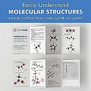Organic Chemistry Kit (239 Pieces) and Periodic Table of Elements - Molecular Model Student or Teacher Pack with Atoms, Bonds and Instructional Guide