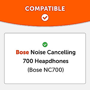 WC Wicked Cushions Upgraded Replacement Ear Pads for Bose 700 Noise Cancelling Headphones (NC700) - Softer PU Leather, Luxurious Memory Foam, Added Thickness, Extra Durable Ear Cushions | (Black)