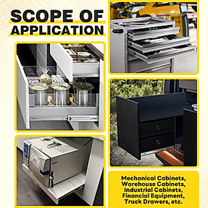 AOLISHENG 1 Pair Heavy Duty Drawer Slides 12 14 16 18 20 22 24 26 28 30 32 34 36 38 40 Inch 150 lb Load Capacity Side Mount Full Extension Ball Bearing Cabinet Rails Tool Box Runners Tracks Glides