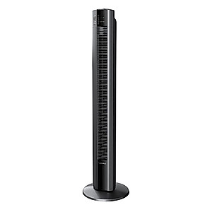 Lasko 48 Inch Slim Home Office Quiet 3 Speed Oscillating Tower Fan with Nighttime Setting, Remote Control, 7 Hour Timer, and Auto Shut Off, Black