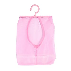 Yosoo Hanging Mesh Storage Bag, Space Saving Hanging Mesh Storage Bag for Clothes Cosmetics Shampoo Shower Gel ()