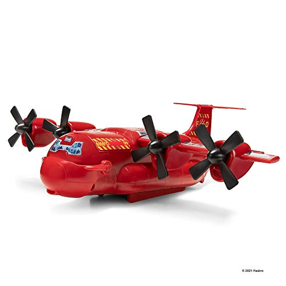 Micro Machines Fire and Rescue Cargo Transporter Plane - Features Vehicle Hatch, Retractable Hook, Cargo Doors, and Exclusive Vehicle - Collect Them All - Amazon Exclusive