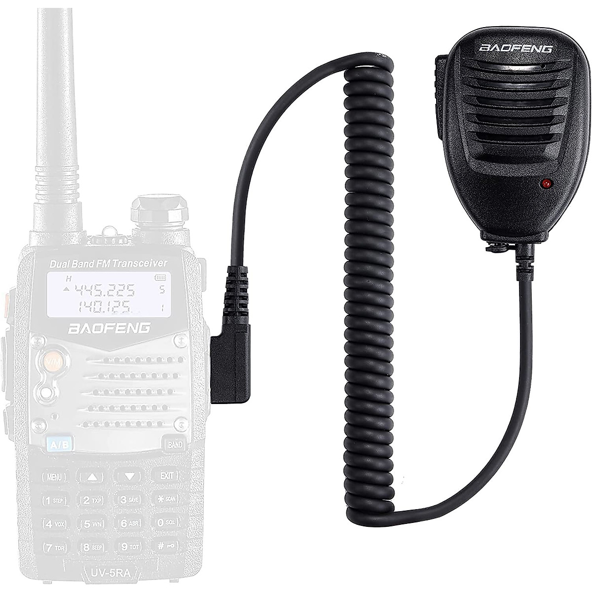 BAOFENG Two Way Radio Shoulder Handheld Speaker Mic, UV-5R Accessories,Long Range Walkie Talkies Earpiece with Mic UV-5R 5RPlus 5RA 5RB 5RC 5RD 5RE UV-82 82hp UV-S9 BF-F8HP etc.
