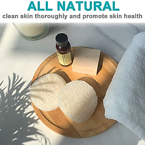 36 pcs/Set Natural Exfoliating Face Pad Loofah Sponge Facial Brush - Makeup Remover - Shower Scrubber - Remove Dead Skin - Body Bath Spa for Men & Women - Renewable Resource - Pack of 36