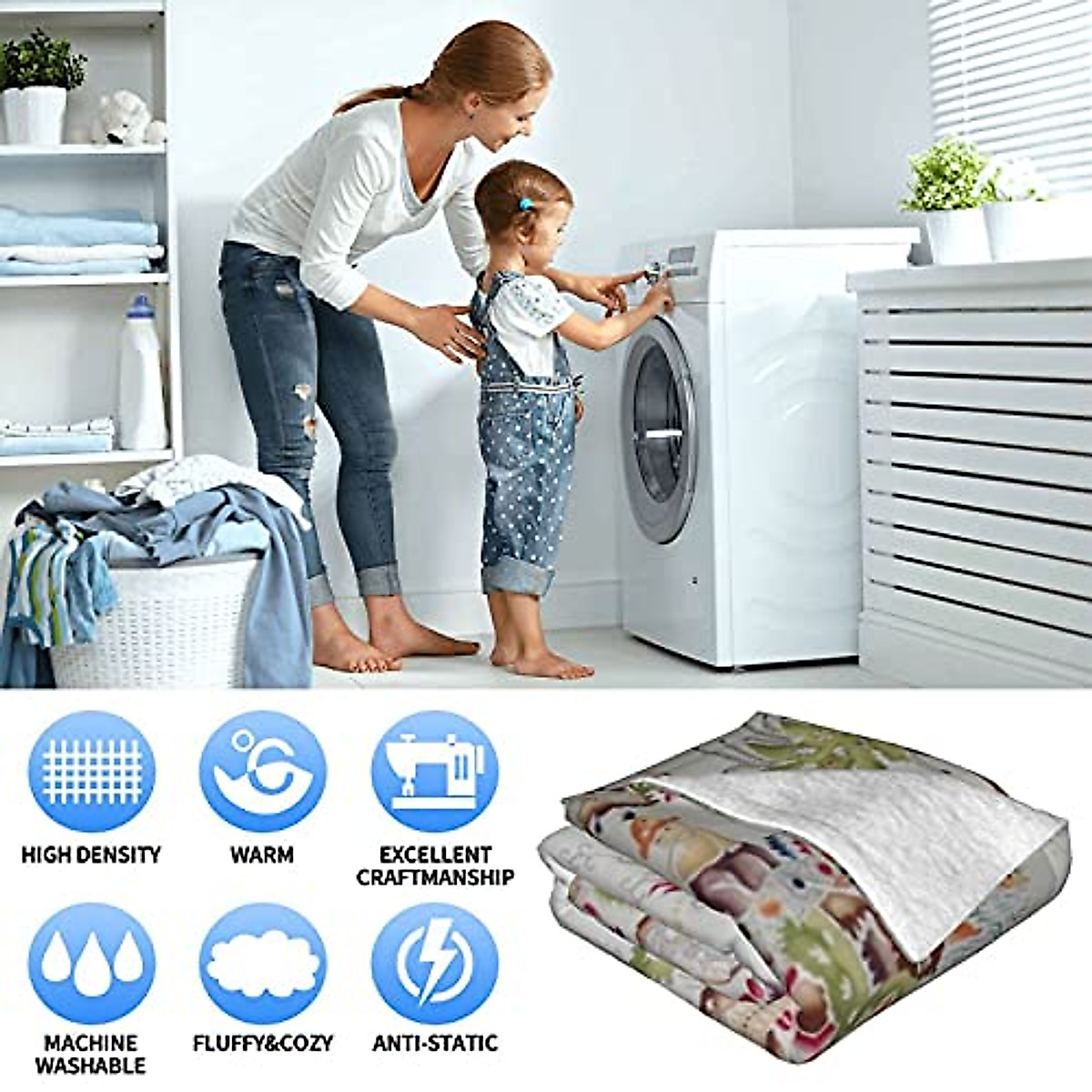 Chinoiserie Pagodas Toile Chinese Style Warm Sofa Blankets Ultra-Soft Throw Multi-Size Micro Fleece Double Blanket for Bed Couch Living Room