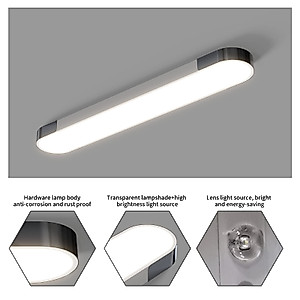 Qcyuui Dimmable LED Ceiling Light Modern Acrylic Linear LED Ceiling Lamp 39.4in Semi Flush Mount Wraparound Shape Lighting Fixture with Remote Control for Kitchen Dining Room (48W/3000-6500K)