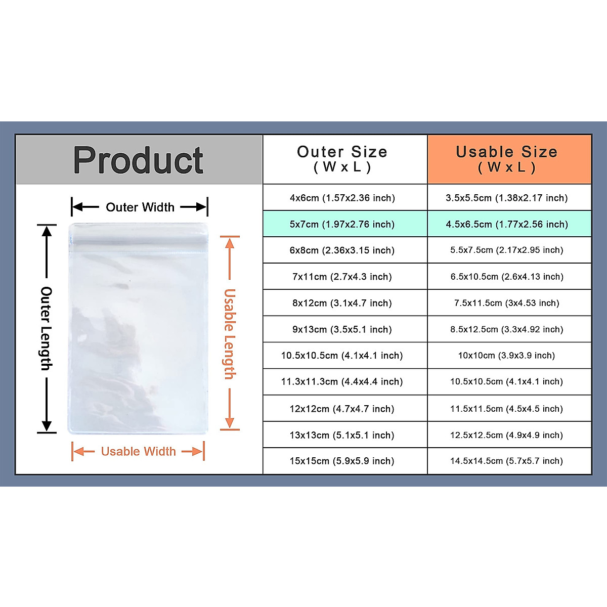 Self Seal Plastic Pack Zipper Lock Bags Clear PVC Antitarnish Jewelry Rings Earrings Packing Storage Pouch for Zip Transparent Anti-Oxidation Lock Poly Pouch 100 Pcs (5x7cm (1.97x2.76 inch))