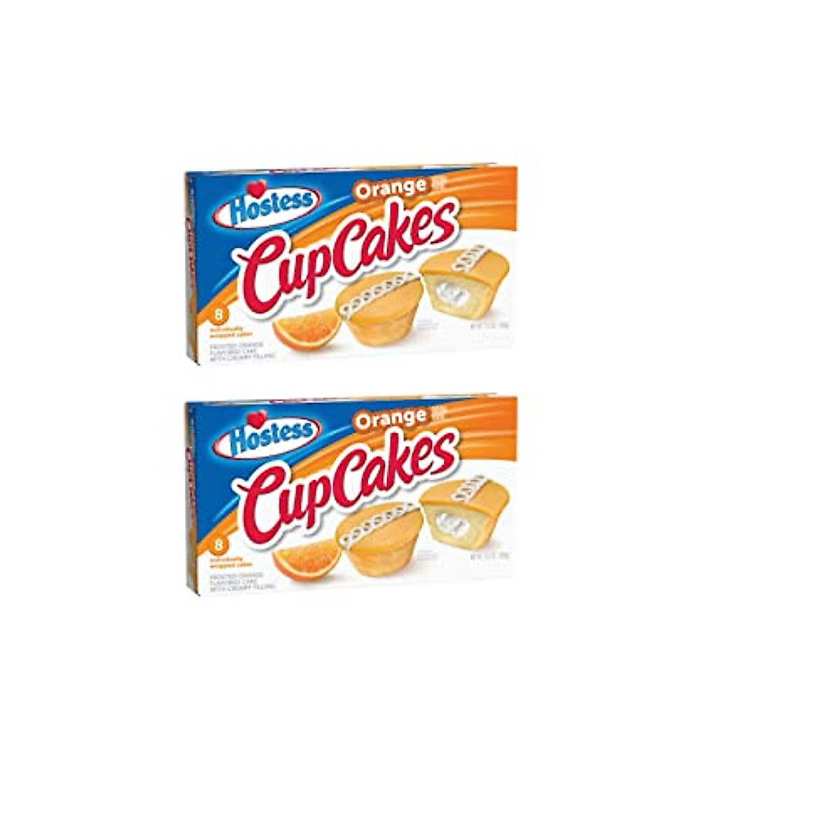Hostess Orange Cupcakes 8 Count Pack of 2