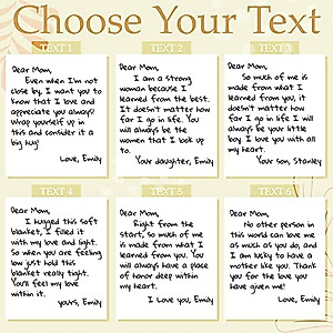 Personalized Mom Blanket - Letter to w/ Your Own Finish Gifts from Daughter, Son Long Distance for 40x60 D1, Large - 40'' x 60''
