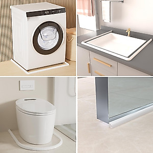 118" Collapsible Shower Threshold Water Dam Barrier,Walk in Shower Splash Guard for Bathtub,Shower Edge Water Stopper for Wet & Dry Separation,Shower Door Water Blocker in Bathroom Kitchen,Transparent