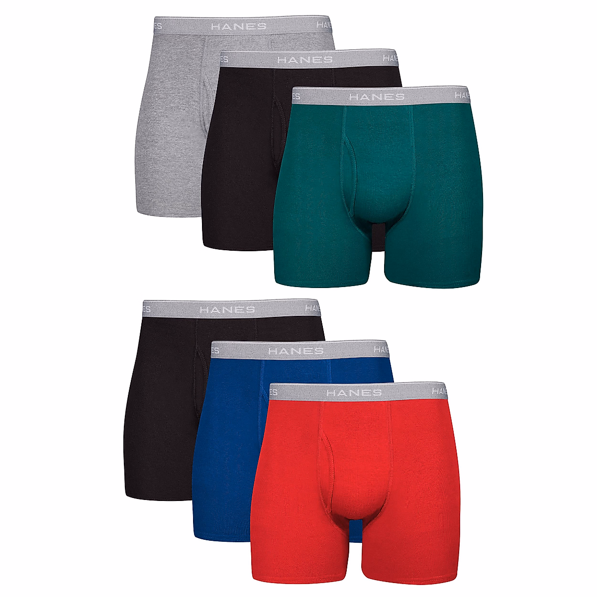 Hanes Men Hanes Boxer Briefs, Cool Dri Moisture-Wicking Underwear, Cotton No-Ride-up for Men, Multi-Packs Available