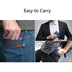 BULLIANT Slim Wallet Front Pocket, Money Clip Minimal Bifold Wallet For Men 10 Cards 3.1"x4.5",Pull-tap Access,RFID Blocking