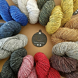 Lotus Alpaca Tweed Unique Yarn, 72% Merino Wool 10% Alpaca 18% Nylon Blended Sport Weight Yarn for Knitting & Crocheting DIY Crafts, Hats, Cardigans, Pullovers, 1 Skein/ 50 Grams, Soft Baby Yarn (#06)