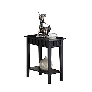 Convenience Concepts Dennis End Table with Shelf, Mahogany