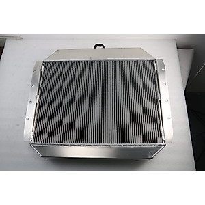 COOLINGBEST 4 Row Aluminum Radiator for 1966-1979 Ford Bronco F100 F150 F250 F350 F500 L6 V8 GAS Radiators 1967 1968 1969 1970 1971 1972 1973 1974 1975 1976 1977 1978