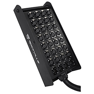 Rockville SX32100 32 Channel (4 Returns) 100 Foot XLR Snake Cable, 100% OFC