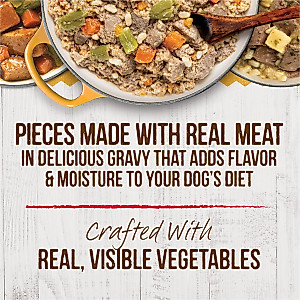 Merrick Kitchen Comforts Wet Dog Food Gravy, Variety Pack Real Meat and Brown Rice Dog Food with Grains - (Pack of 1) 9.5 lb. Cans