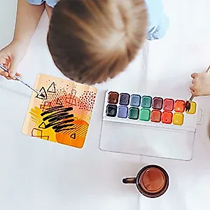 24 PCS Unfinished Square Wood Coasters, 4 Inch Blank Wooden Coasters with 100 Pcs Self Adhesive Non Slip Foam Dots, Wood Slices for DIY Crafts Painting Engraving Home Decoration