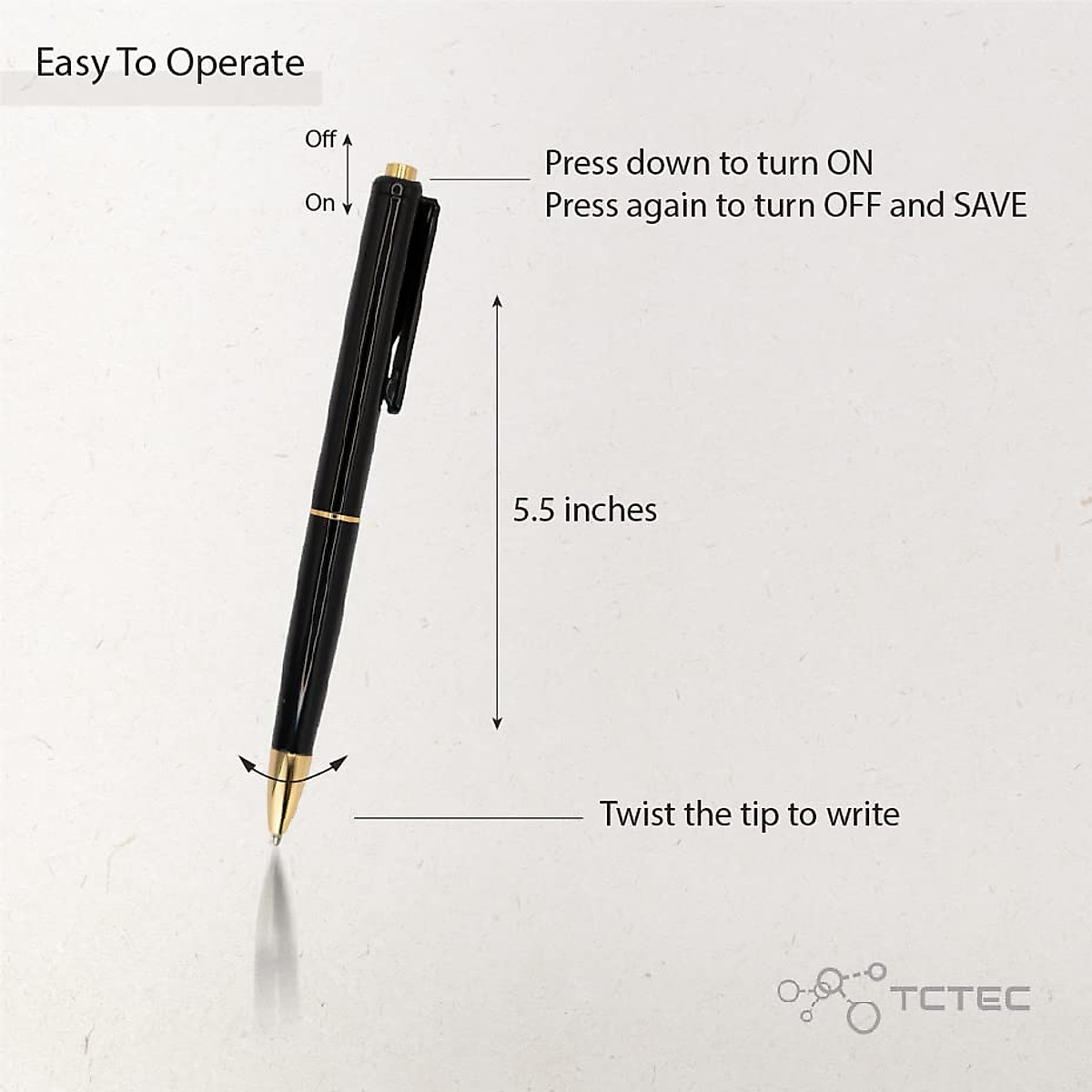 64GB TCTEC Digital Voice Recorder, 1040 Hours Recording Capacity, Voice Activated Recorder with Microphone and Playback, Elegant Design Handpiece, Recorder for Work Study Ideas…
