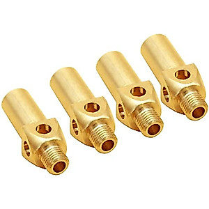 ANPTGHT 4pcs Propane Natural Gas Burner Jet Nozzle Wok Burner Brass Nozzles Sparyer for 10, 20, 23, 32, 44 Tips Cast Iron Burner fit Wok Range, Grilling, Stir Fry (Propane Gas)