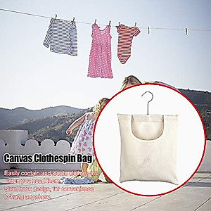 Clothes Pins Bag Holder Oxford Cloth Bag with Steel Hook ，Suitable for Home, Balcony, Travel Portable and So On(Bag)