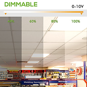 WEIZE (12 Pack 2x4 FT LED Flat Panel Troffer Light, 40/50/60W, CCT Selectable 4000K/5000K/6500K Drop Ceiling Office Lights, 115LM/W, 0-10V Dimmable Ultra Slim Recessed Back-lit Fixture, DLC (PN24-12)