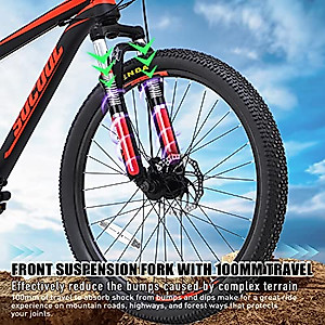 SOCOOL 26 inch Mountain Bicycles for Men, Womens Mountain Bikes for Adults Teenagers