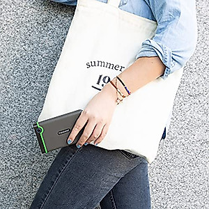 Transcend 4TB SJ25M3, USB 3.1 Portable Hard Drive Rugged, Anti-Shock Resistant, Compact and Lightweight with Lightning-Fast Speeds, One Touch Backup Button, Iron Grey - TS4TSJ25M3S