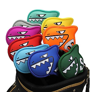AIMSHARK Palette Golf Iron Covers / 9pcs Set/Golf Head Covers/Golf Club Covers (Gray)