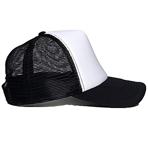 Customized Personalized Design Your Logo Unisex Trucker Hat Custom Mesh Baseball Cap Black