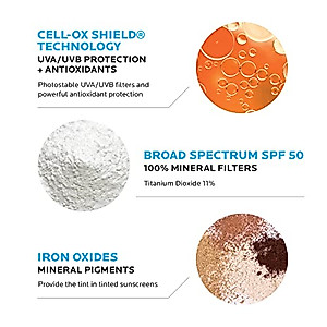 La Roche-Posay Anthelios Tinted Sunscreen SPF 50, Ultra-Light Fluid Broad Spectrum SPF 50, Face Sunscreen with Titanium Dioxide Mineral Face Sunscreen, Universal Tint, Oil-Free